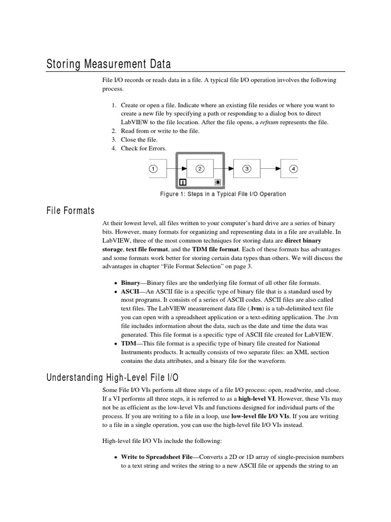 LabVIEW File IO PDF | PDF | File Format | Computer File