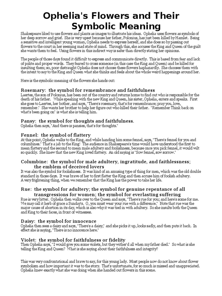 Ophelias Flowers | PDF | Plants | Flowers