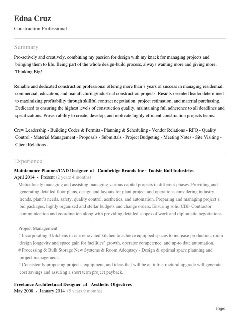 Edna Cruz | PDF | Specification (Technical Standard) | General Contractor