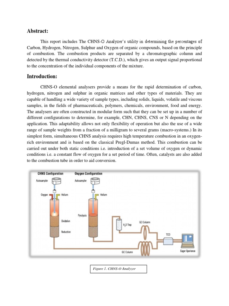 CHNS o | PDF | Nitrogen | Combustion