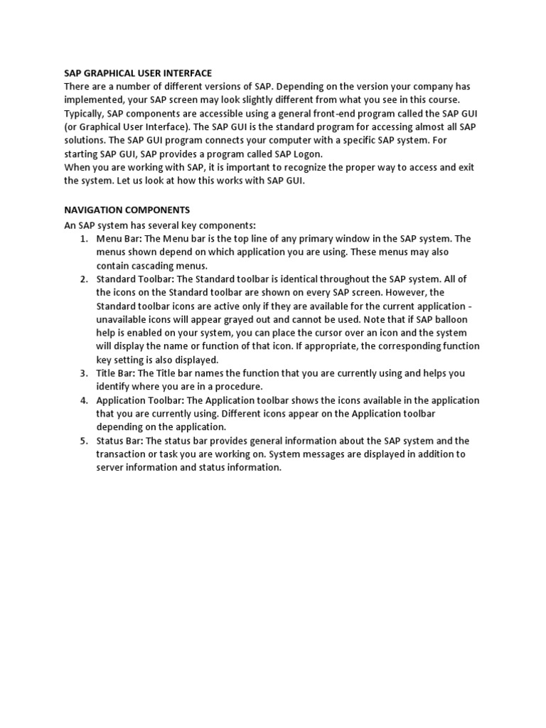 Sap Navigation Notes By Gk Download Free Pdf Graphical User Interfaces Icon Computing