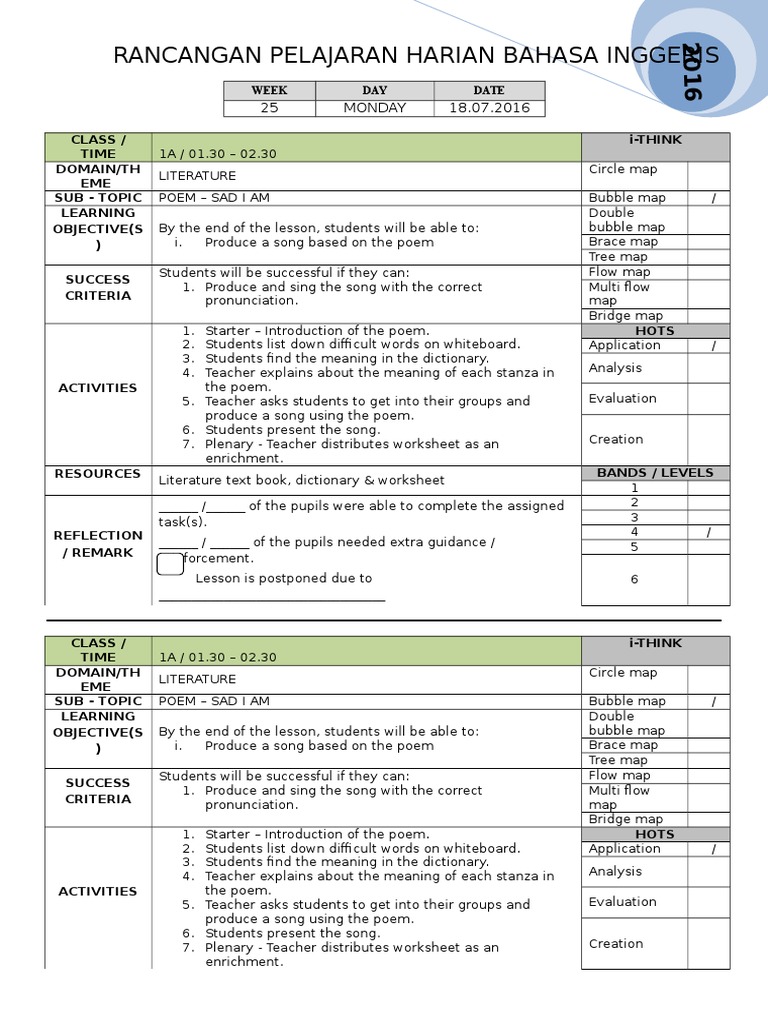 DSKP Lesson Plan | PDF