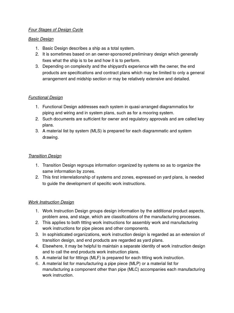 Four Stages of Ship Design Cycle | PDF | Art | Technology & Engineering
