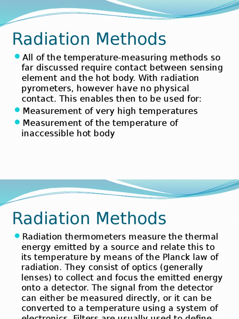 Radiation Methods | PDF | Radiation | Physical Phenomena