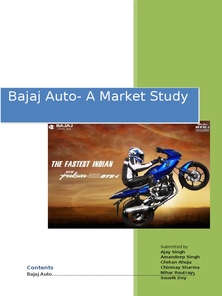 Bajaj Auto Market Analysis Report | PDF | Vehicles | Transport