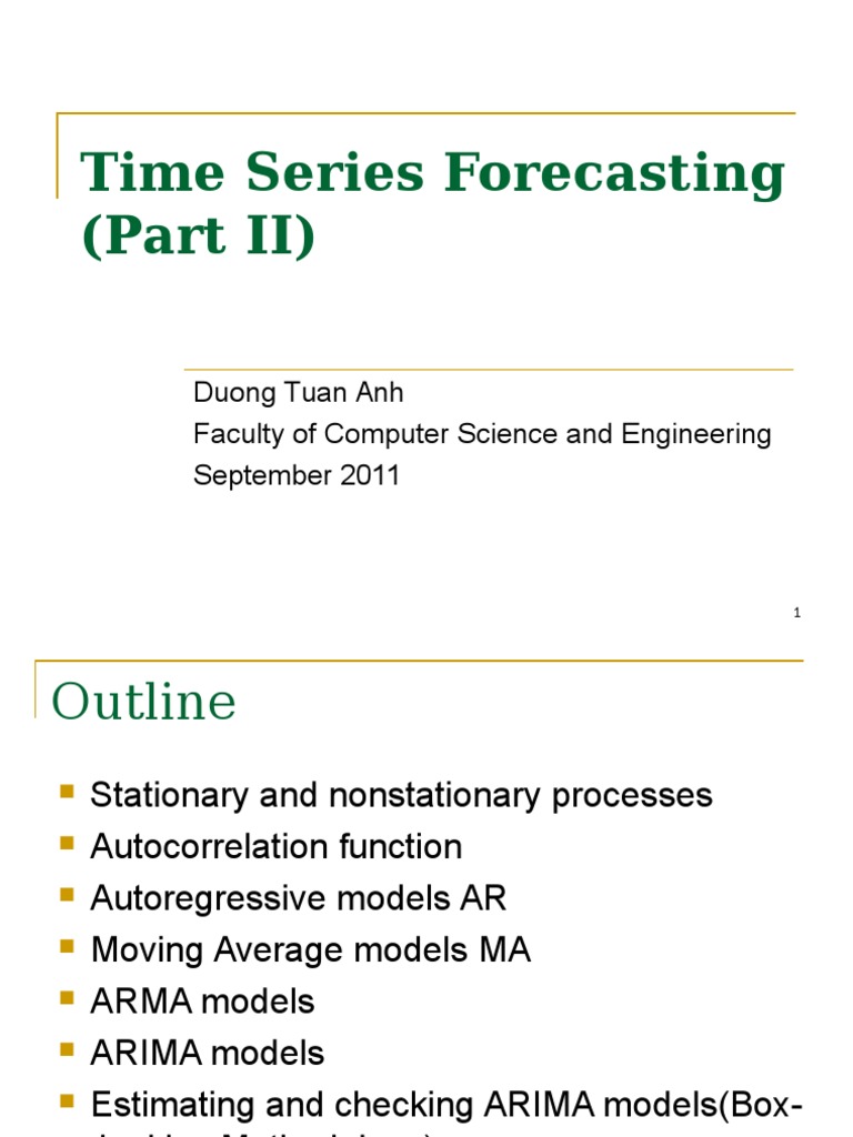 TS PartII | PDF | Autoregressive Model | Autoregressive Integrated Moving Average