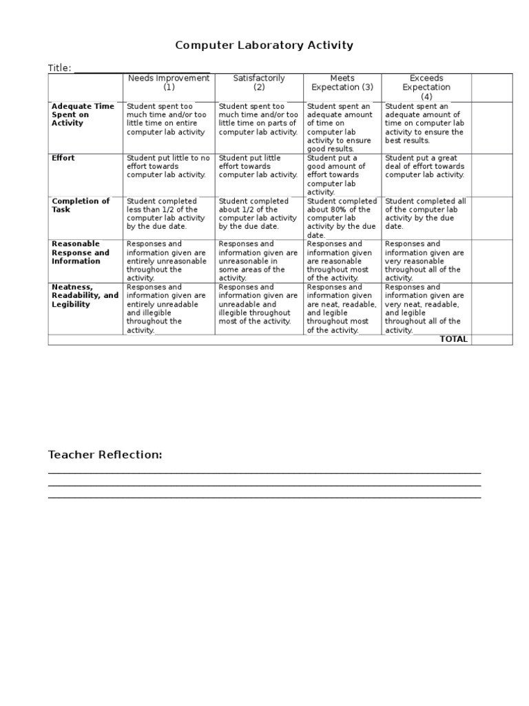 Computer Laboratory Activity | PDF