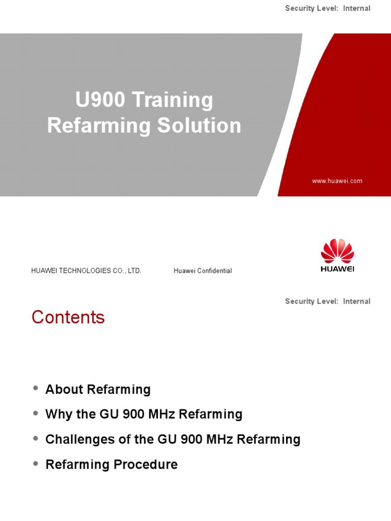 U900 Traing Sesion 2 Refarming Solution | PDF | Gsm | Cellular Network