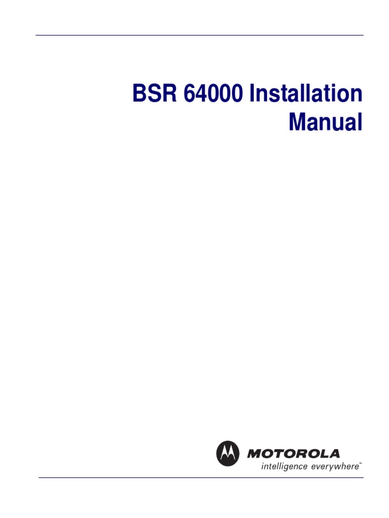 BSR 64k Installation Manual | PDF | Electromagnetic Interference ...