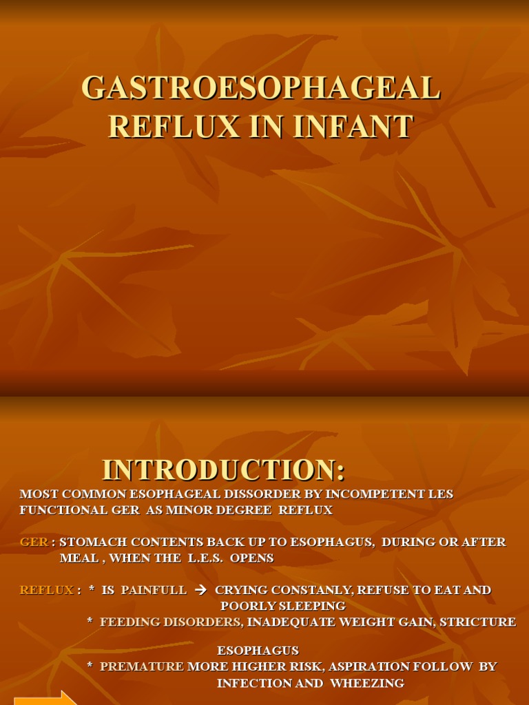 Infant GERD: Causes, Symptoms, Management | PDF | Gastroesophageal ...