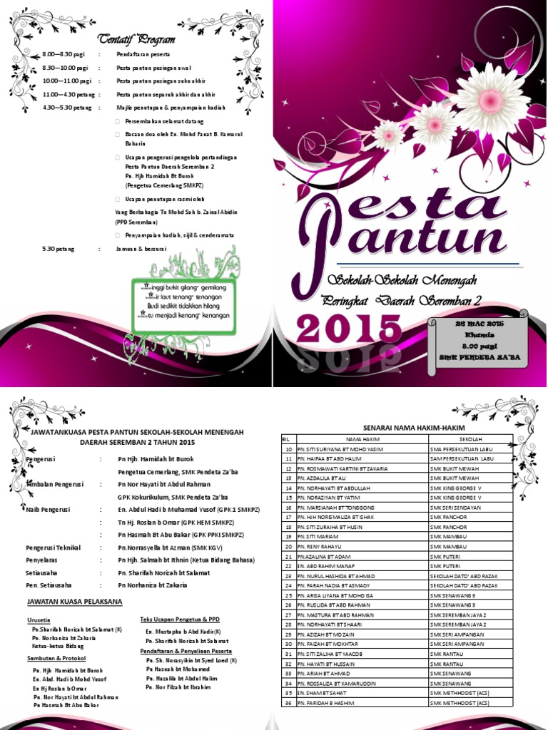 Buku Program Pesta Pantun PDF | PDF