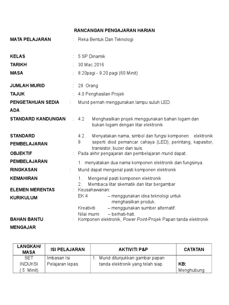 RPH RBT Tahun 5 M11 | PDF