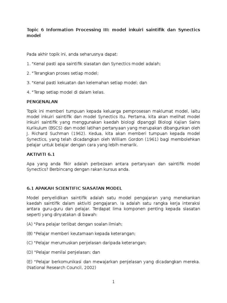 Topic 6 Information Processing III | PDF | Karier & Perkembangan