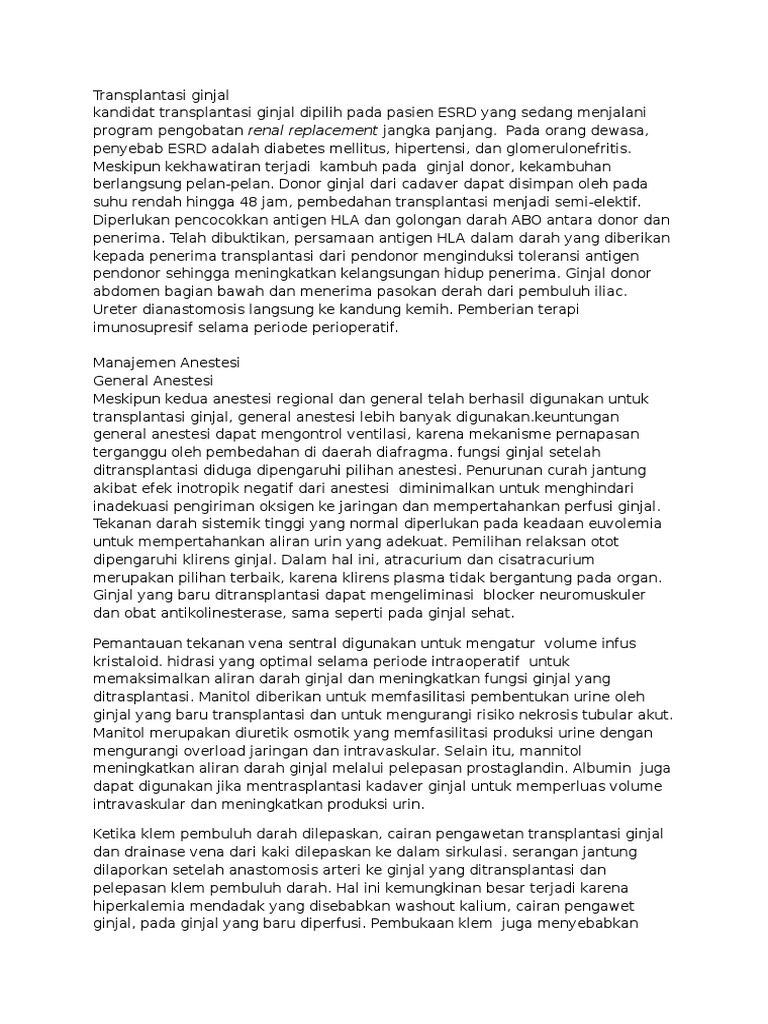 Transplantasi Ginjal | PDF | Pengembangan Diri