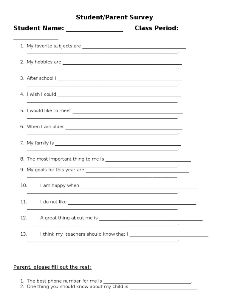 Student Parent Survey 8 16 16 Day 2 | PDF