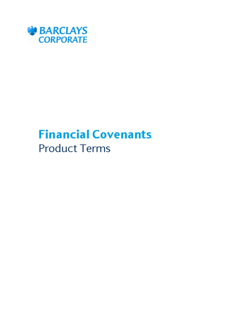 Financial Covenant Product Terms | PDF | Debits And Credits | Debt
