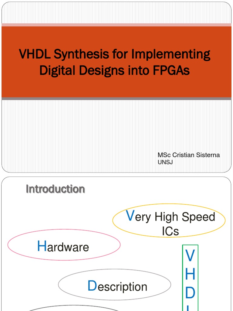 Introduction To VHDL-FPGA | PDF | Hardware Description Language | Vhdl