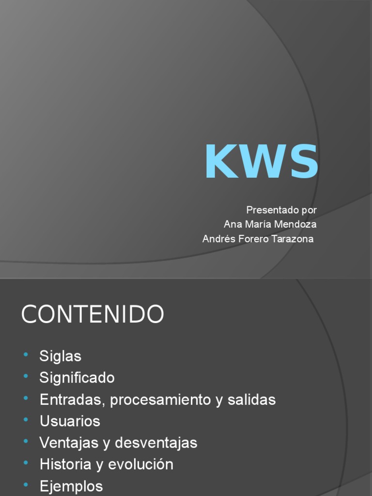 Significado y Ejemplos de KWS | PDF