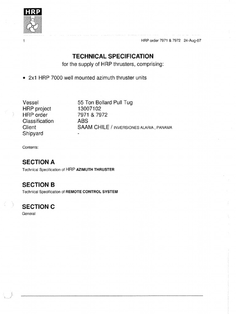 Manual HRP Thruster Systems | PDF
