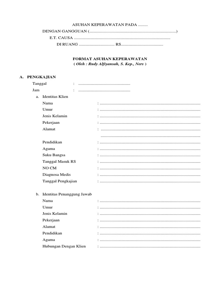 Format Askep KDM PDF | PDF