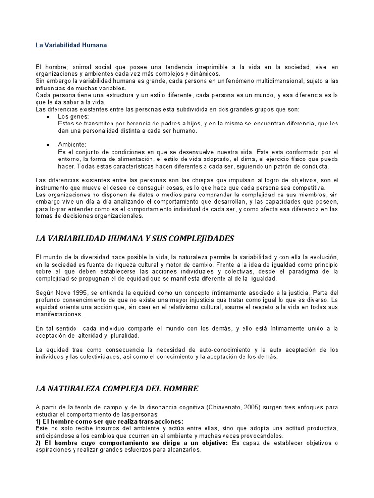 Variabilidad Humana | PDF | Homo Sapiens | Vida