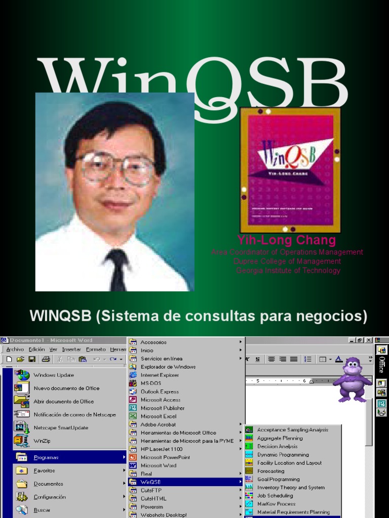 WinQSB - PPT (1) .Pps | PDF | Teoría de sistemas | Planificación