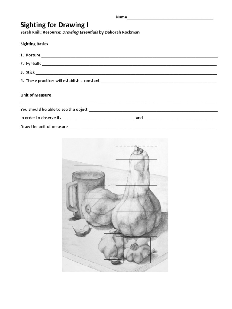 Drawing Sighting Techniques Guide | PDF | Home & Garden