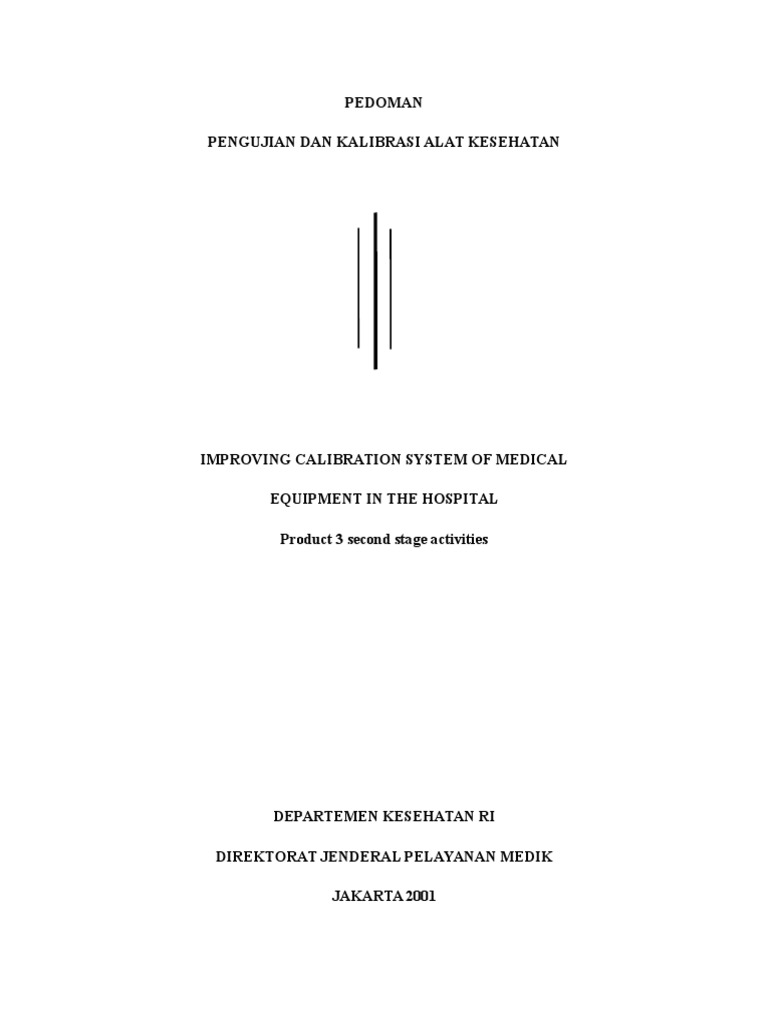 Pedoman Pengujian Dan Kalibrasi Alat Kesehatan | PDF
