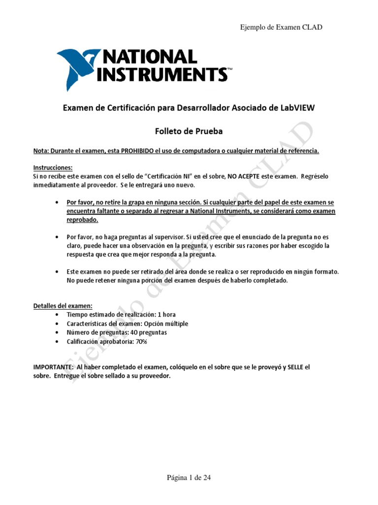 CLAD Sample Exam-2 SP | PDF | Prueba (evaluación) | Estructura de datos ...
