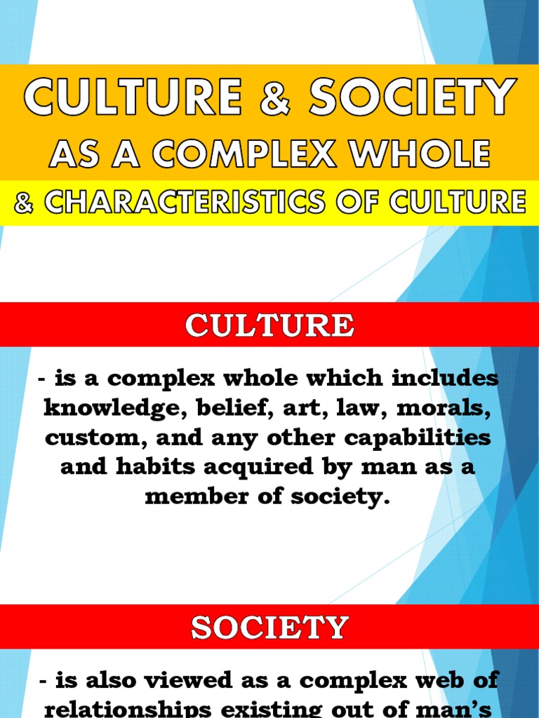 Culture and Society Complex and Characteristics PDF | PDF | Sociology ...