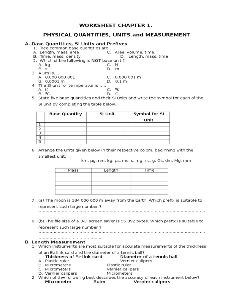Measurement Fundamentals An Introduction To Physical Quantities Units And Measurement