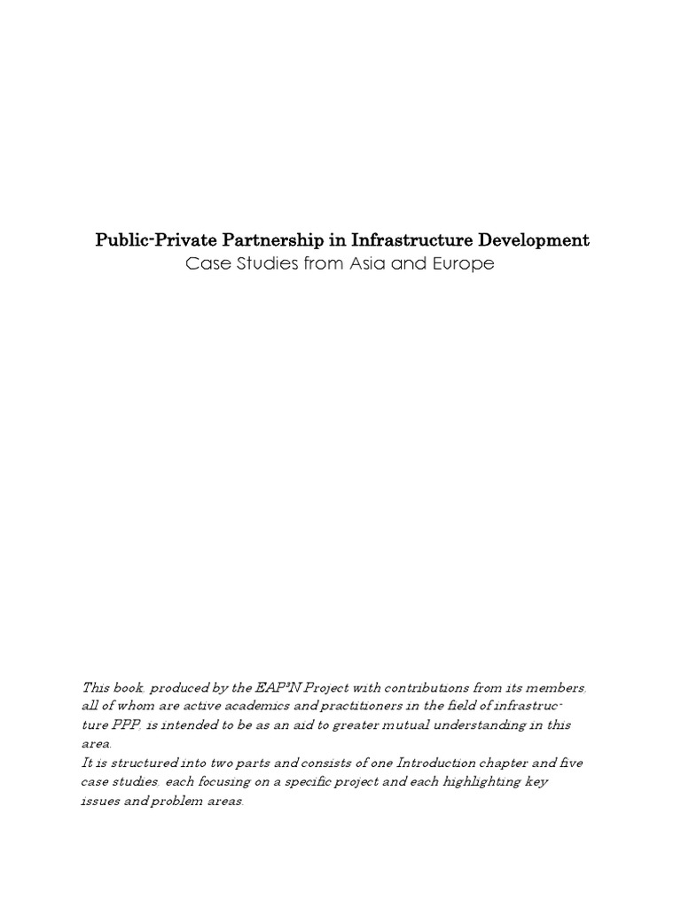 PPP in Infrstructure | PDF | Public–Private Partnership | Procurement