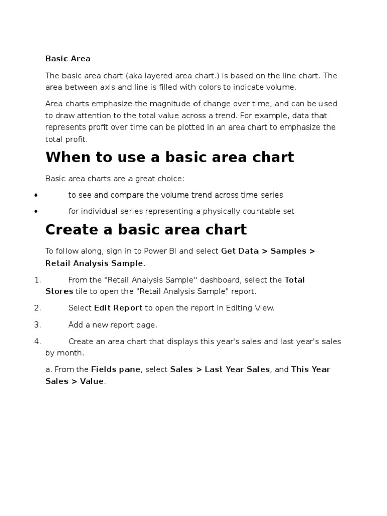 When To Use A Basic Area Chart | PDF