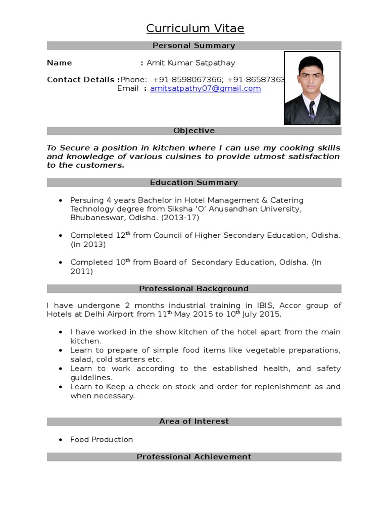 Amit Satpathy CV | PDF | Career & Growth