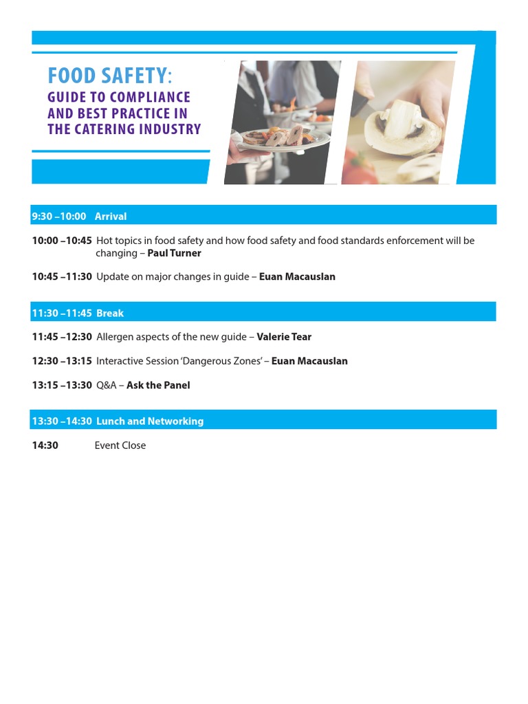Food Safety Agenda | PDF | Food And Drink | Foods