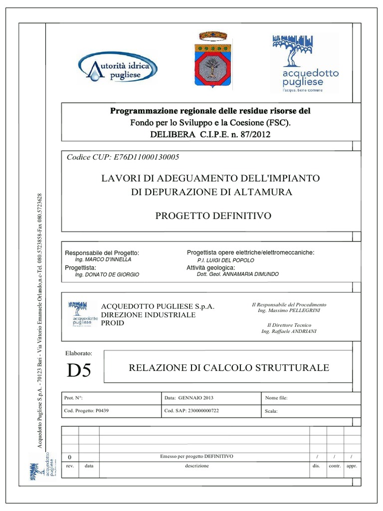 D.5 Relazione Di Calcolo Strutturale | PDF