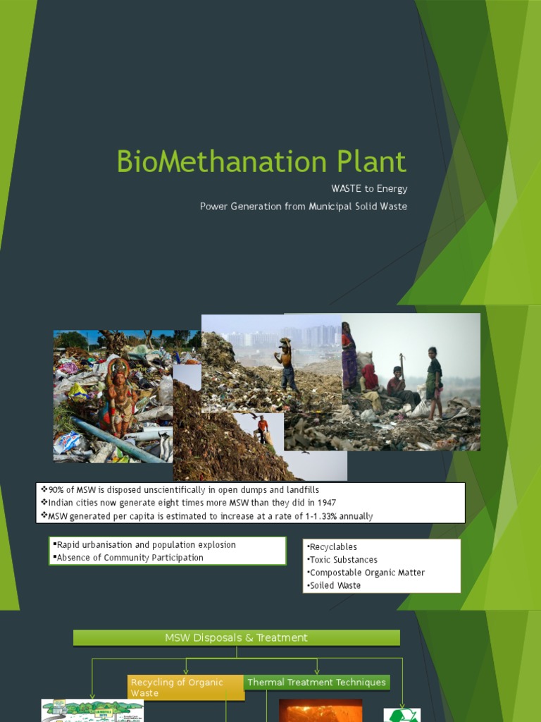 Biomethanation Plant: Waste To Energy Power Generation From Municipal ...