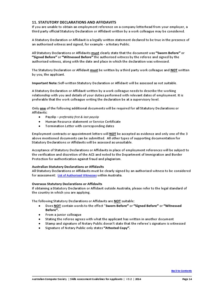 Attestation guide - Statutory declaration.pdf | Affidavit | Notary Public