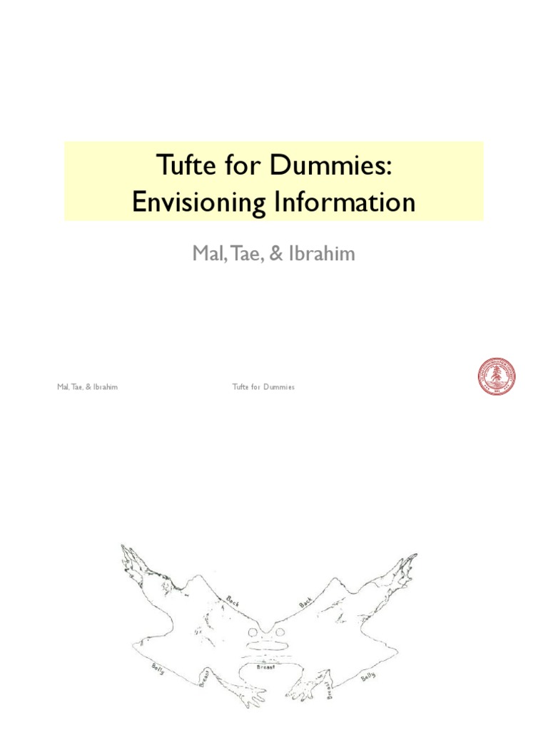 Tufte For Dummies: Envisioning Information: Mal, Tae, & Ibrahim | PDF