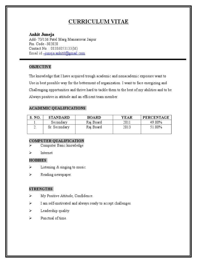 Curriculum Vitae: Ankit Juneja | PDF