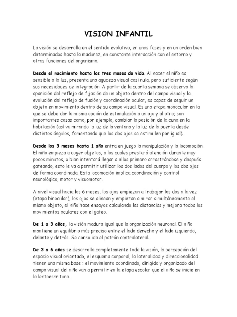 Habilidades Visuales | PDF | Percepción visual | Ojo