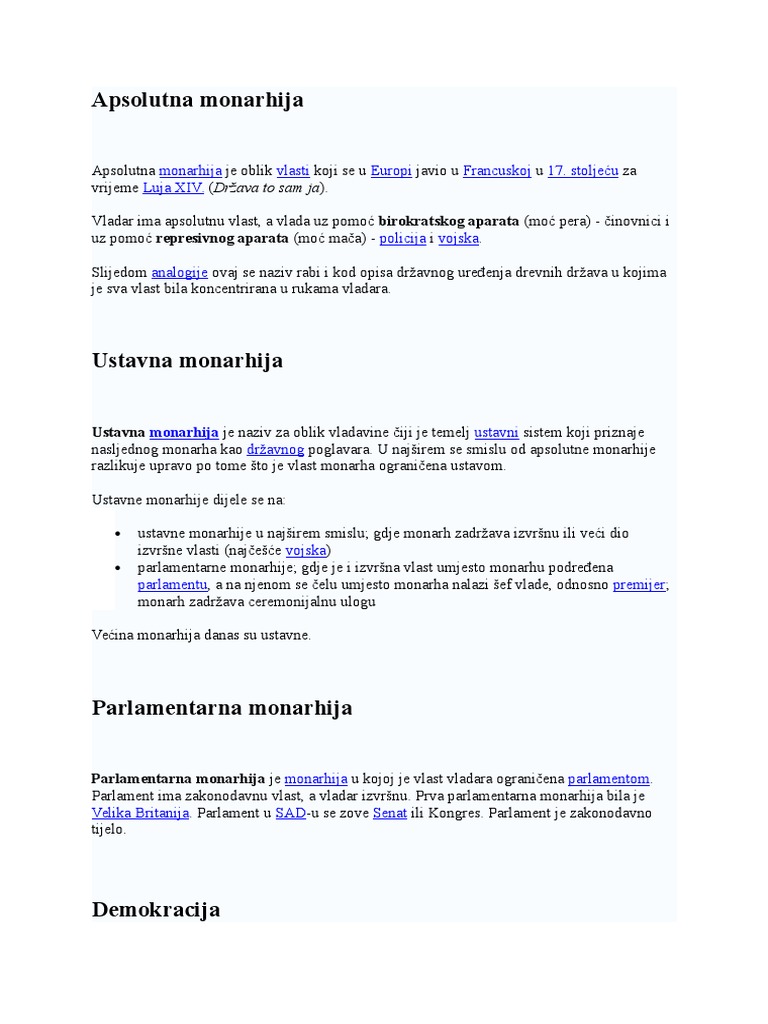 Monarhija | PDF