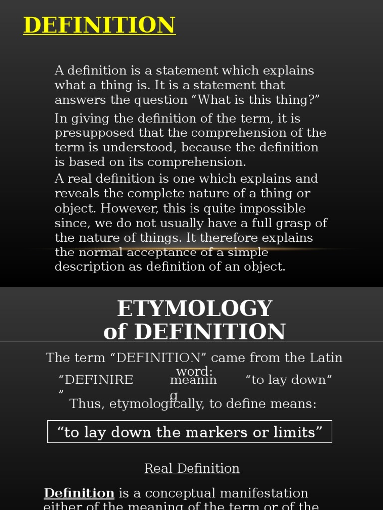 Definition | PDF | Object (Philosophy) | Definition