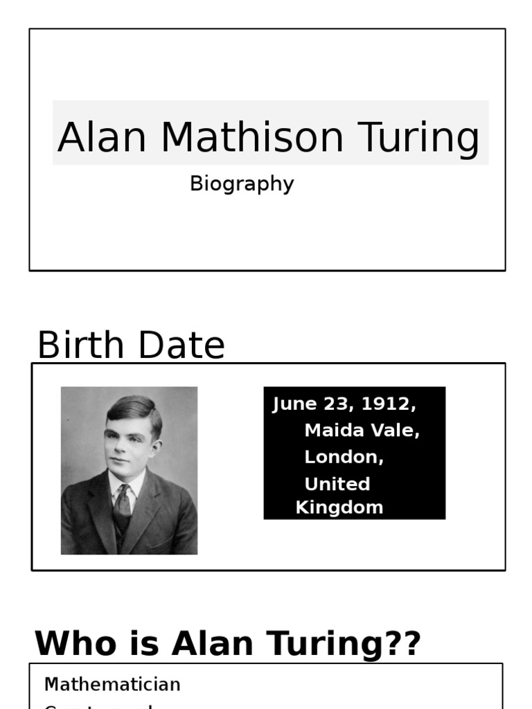 Presentation-Alan Turing | PDF