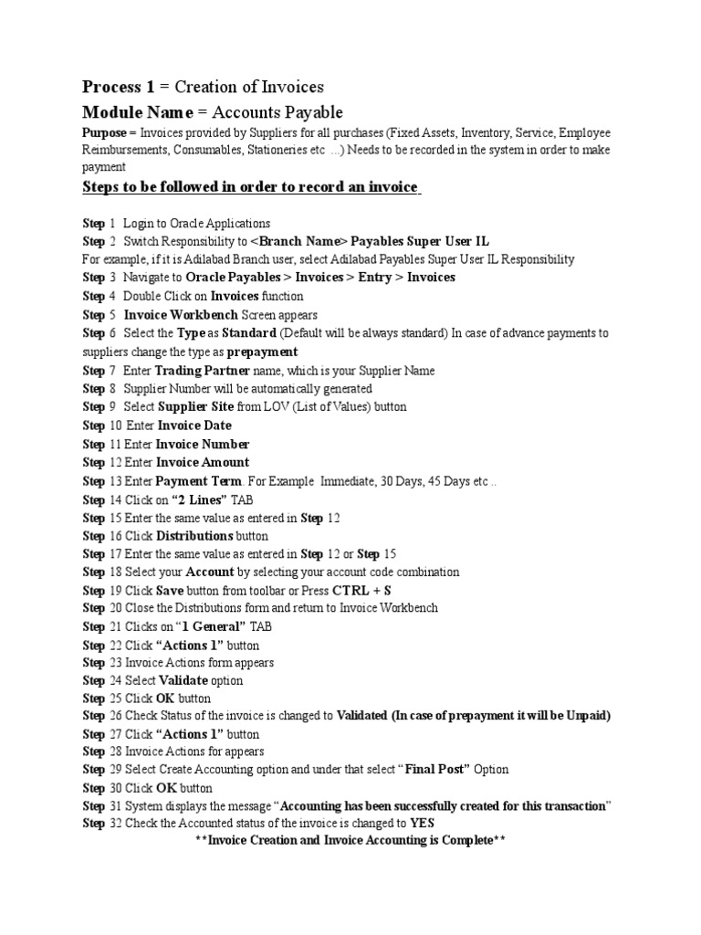 AP - Process - Checklist | PDF | Cheque | Payments