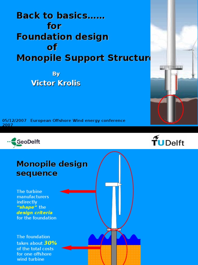 Foundation Design of Monopile Support Structures | PDF | Wind Turbine ...