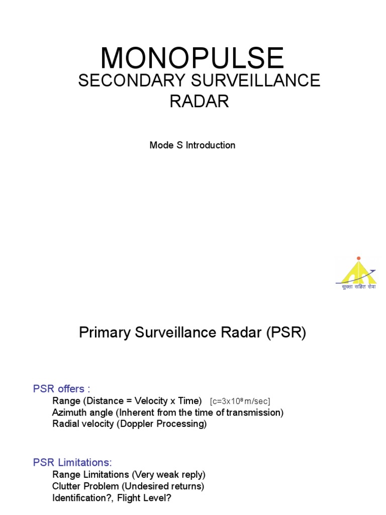 Monopulse: Secondary Surveillance Radar | PDF | Radar | Military Technology