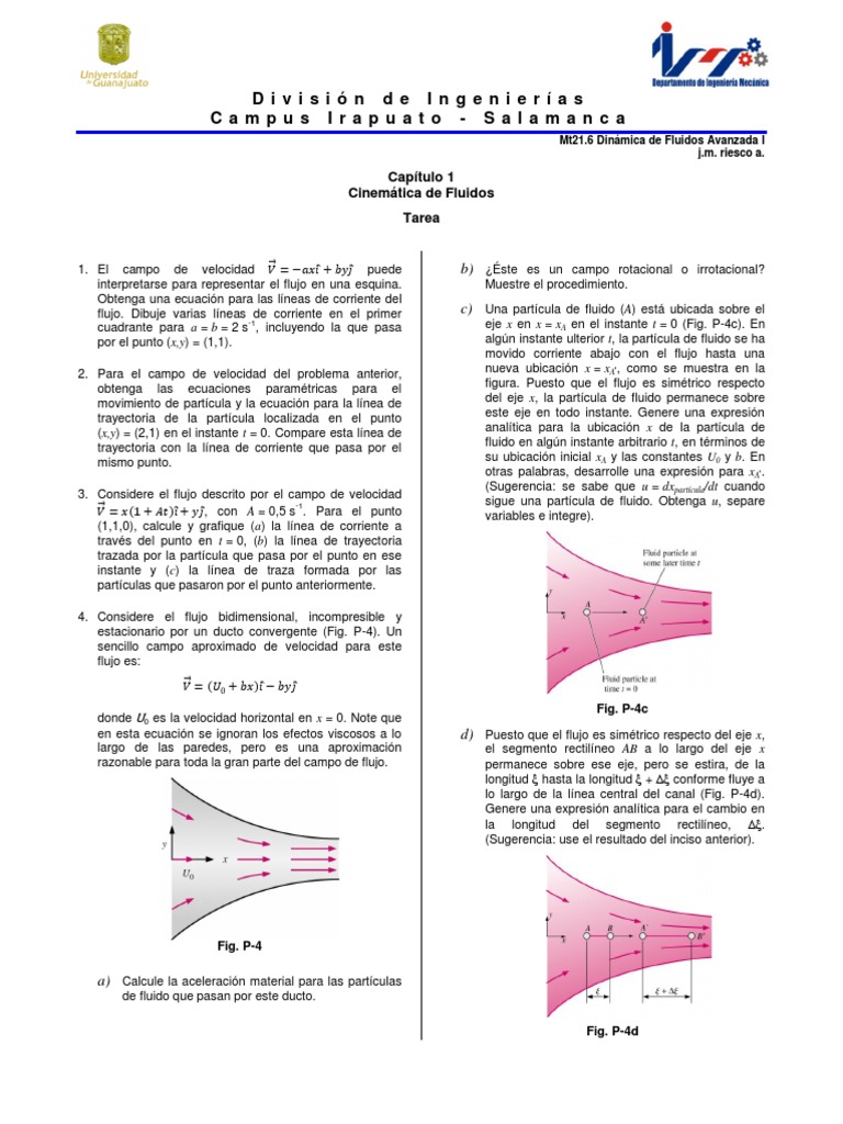 Dinámica de Fluidos: Cinemática y Análisis de Flujo | PDF | Fluido | Velocidad