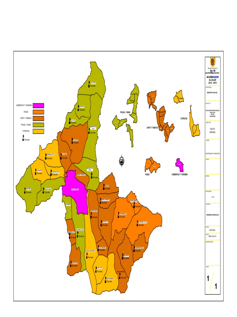 Mapa Politico de San Gil