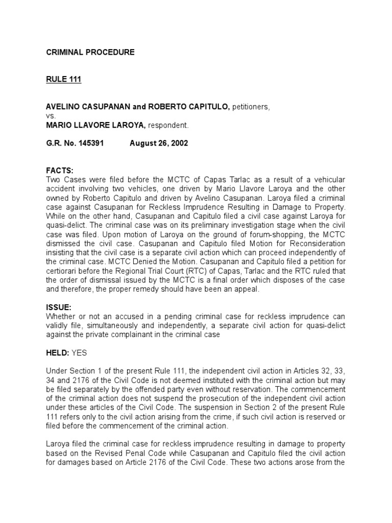 Understanding Rule 111 Letters | PDF | Lawsuit | Acquittal